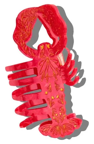 SOLAR ECLIPSE Lobster Hair Claw Clip - Red