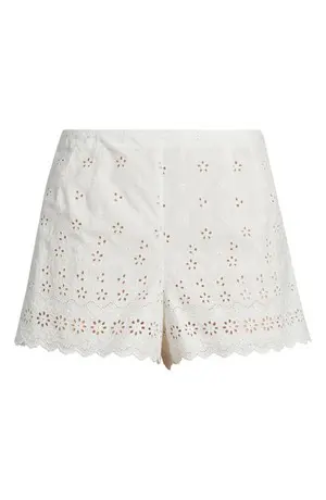 DÔEN Arda Eyelet Organic Cotton Mini Shorts