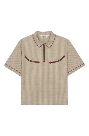 BRAIN DEAD Check Western Shirt - Taupe