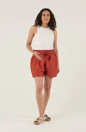 CACHE COEUR Maternity Smock Shorts - Copper