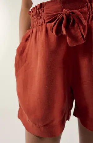 CACHE COEUR Maternity Smock Shorts - Copper
