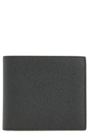 Thom Browne Pebbled Leather Bifold Wallet - Dark Grey