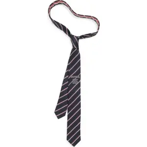 Thom Browne Jacquard Stripe Silk Tie - Navy