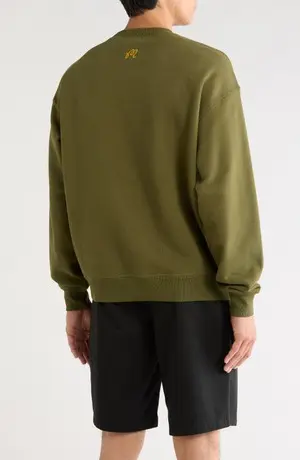 MALBON Embroidered Cotton Sweatshirt