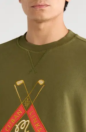 MALBON Embroidered Cotton Sweatshirt