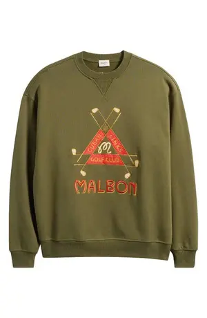 MALBON Embroidered Cotton Sweatshirt