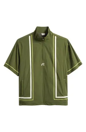 MALBON Playa Short Sleeve Half Zip Popover Windshirt