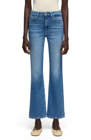 7 For All Mankind Crop Bootcut Jeans - Coastline