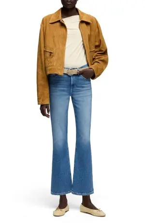 7 For All Mankind Cropped Bootcut Jeans - Coastline