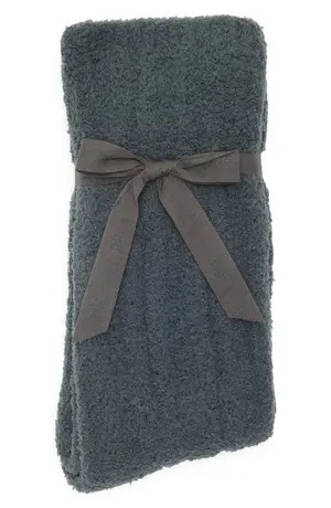 Barefoot Dreams Cozychic® Pointelle Crew Socks - Deep Juniper