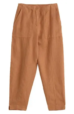 SEASALT CORNWALL Saltings Cropped Linen Pants - Basket