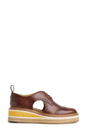 THE OFFICE OF US Ms. Sherman Leather Derby With Platform Sole