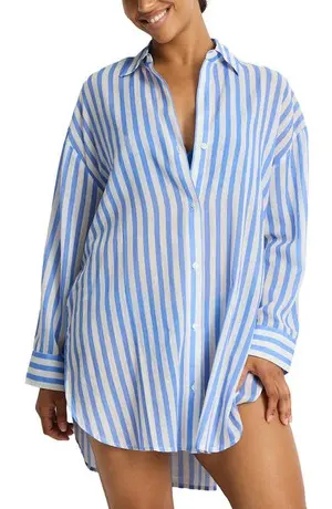 SEA LEVEL Vacay Cruise Cover-up Shirt - Chambray