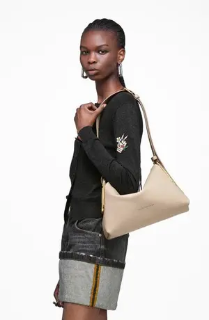 Marc Jacobs Medium Scene Leather Shoulder Bag - Light Slate