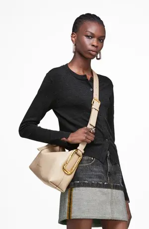 Marc Jacobs Medium Scene Leather Shoulder Bag - Light Slate