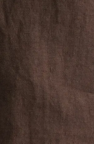 Madewell Short Sleeve Linen Shirt - Chocolate