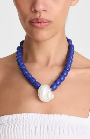 Madewell Oversized Beaded Shell Choker Necklace