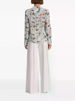 Alice + Olivia Willa Staceface Animal-print Shirt