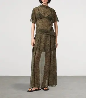 ALLSAINTS Sali Printed Sheer Top