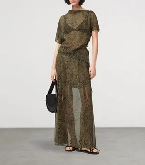 ALLSAINTS Sali Printed Sheer Top