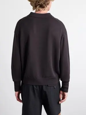 Studio Nicholson Paper Half-zip Polo Sweater