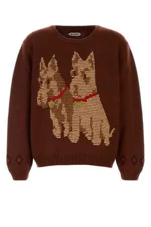 BODE Oversize Scottie Sweater - Brown