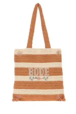 BODE Embroidered Crochet Sherbet Shopping Bag - Multicolor