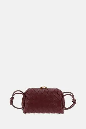 Bottega Veneta Nappa Leather Intrecciato Pouch With Gold Finish Hardware - Multicolor