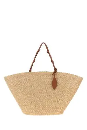 JIL SANDER Raffia Tangle Bucket Bag - Brown