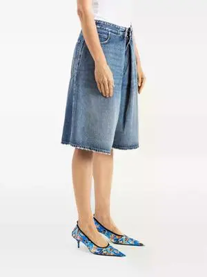 Balenciaga Folded Bermuda Denim Shorts