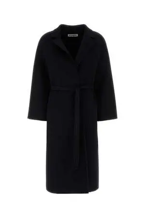 JIL SANDER Wool Coat - Black