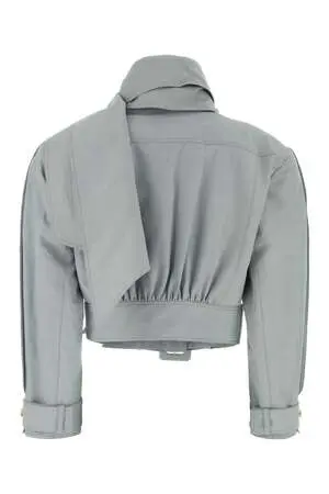 Chloé Light Grey Linen Blend Jacket