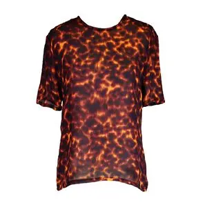 JENNAFER GRACE Orange / Black Mareesa Top In Tortoise - Orange/black