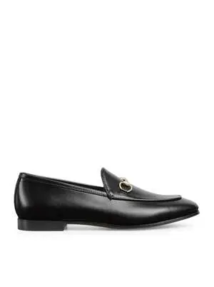 Gucci Jordaan Leather Loafers With Horsebit Detail - Black
