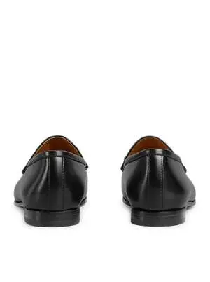 Gucci Jordaan Leather Loafers With Horsebit Detail - Black