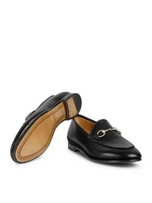 Gucci Jordaan Leather Loafers With Horsebit Detail - Black