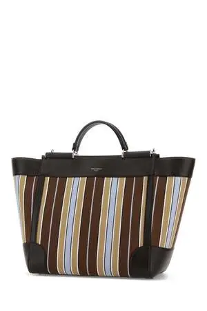 Dolce & Gabbana Embroidered Fabric Sicily Shopping Bag - Multicolor