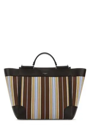 Dolce & Gabbana Embroidered Fabric Sicily Shopping Bag - Multicolor