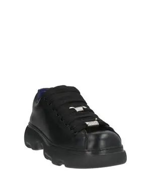 Burberry Leather Low-top Sneakers With Appliqués