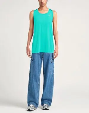 EA7 Tank Top Turquoise Size Polyester, Elastane