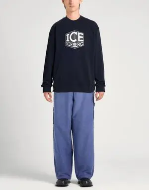 Iceberg Cotton Polyester Sweatshirt With Logo Print And Metallic Trim