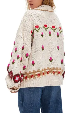Free People Rosebud Oversize Cardigan
