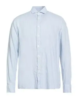 HACKETT Man Shirt White Size Xxl Linen Blue