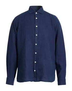 HACKETT Shirt Size Linen - Navy