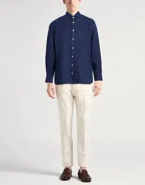 HACKETT Shirt Size Linen - Navy