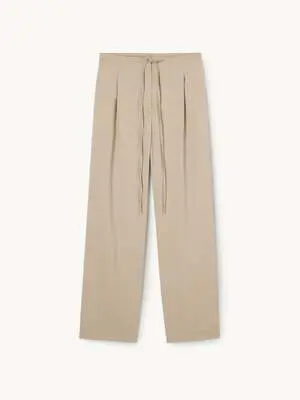RÓHE Relaxed Drawstring Trousers - Beige