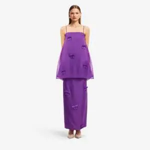 LEO LIN Jing Bow Maxi Skirt