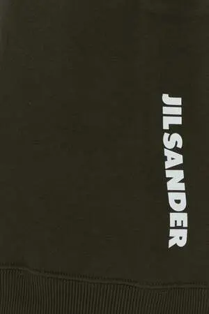 JIL SANDER Olive Cotton Sweatshirt