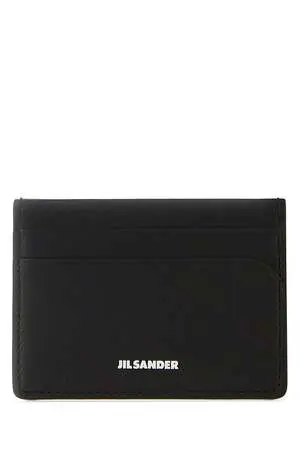 JIL SANDER Leather Card Holder - Black