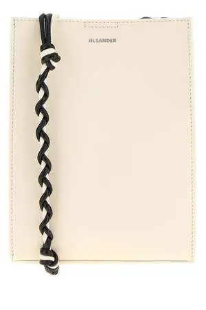 JIL SANDER Ivory Leather Small Tangle Shoulder Bag